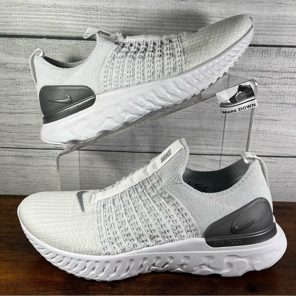 Nike | Shoes | New Nike React Phantom Run Flyknit 2 True White Silver ...